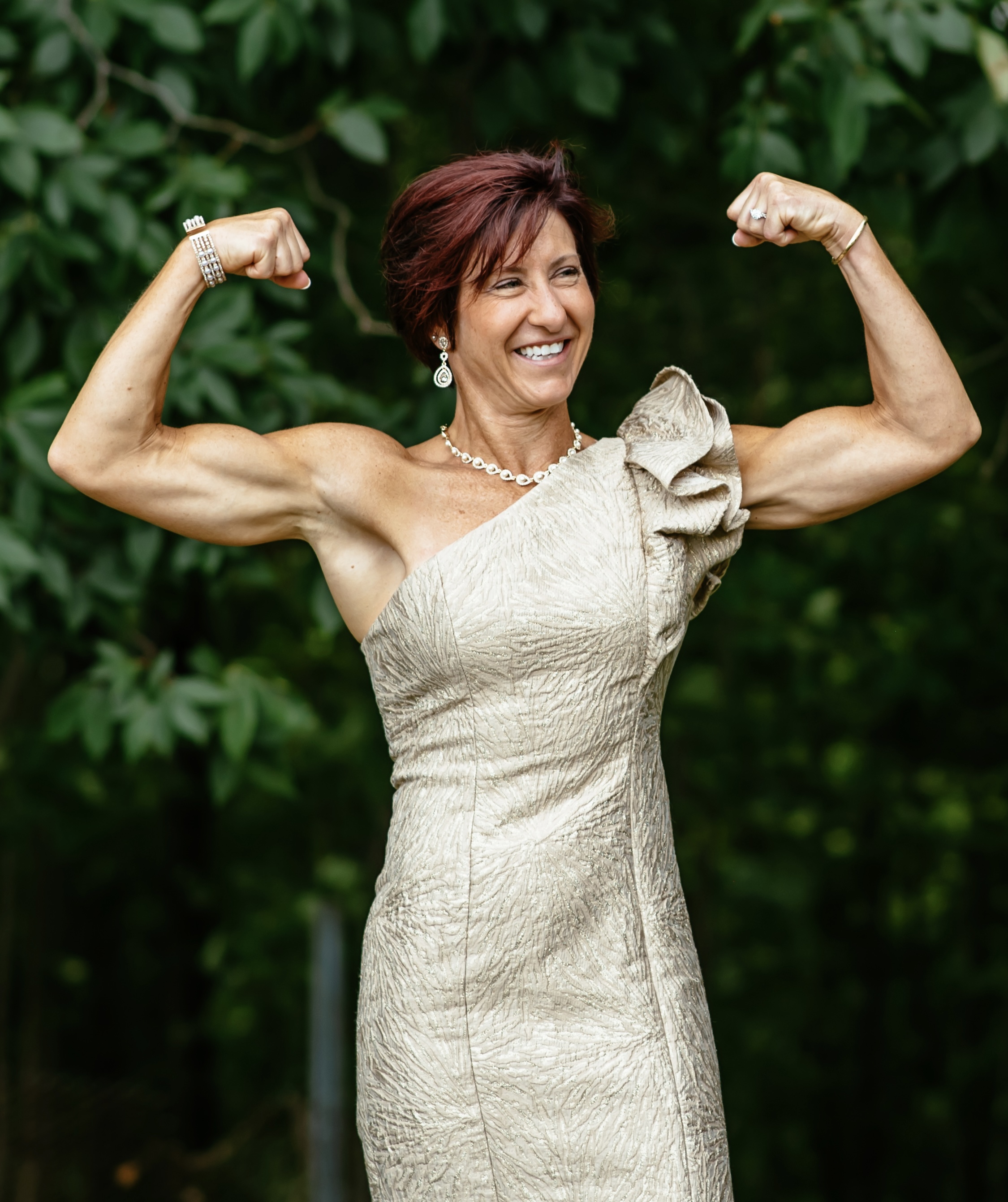 Muscular brides and bridesmaids