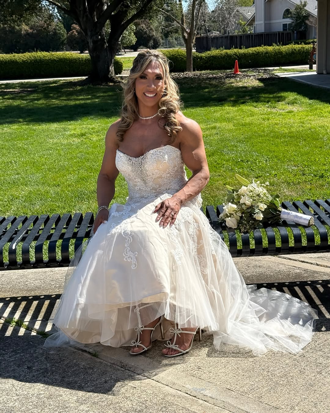 Muscular brides and bridesmaids