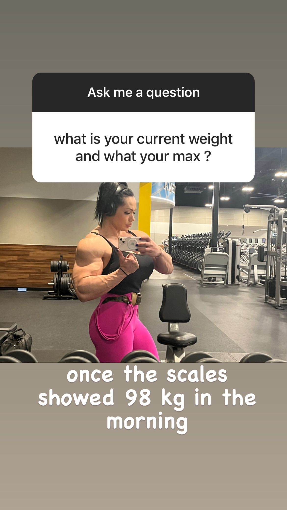 Showing/Announcing their weight