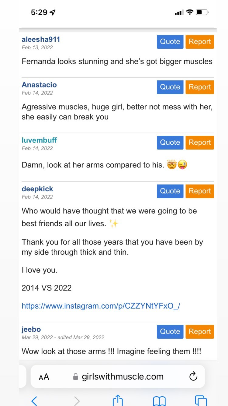 Fernanda Reyn posted an IG story talking about GWM