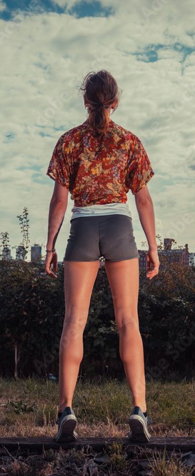 Slightly muscular calves