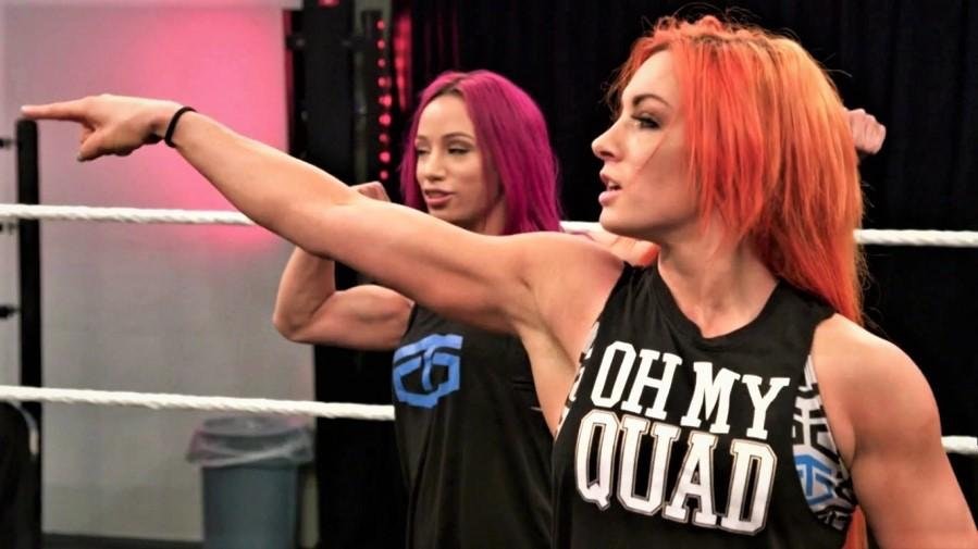Mercedes Varnado (Mercedes Moné / Sasha Banks), Rebecca Quin (Becky Lynch)