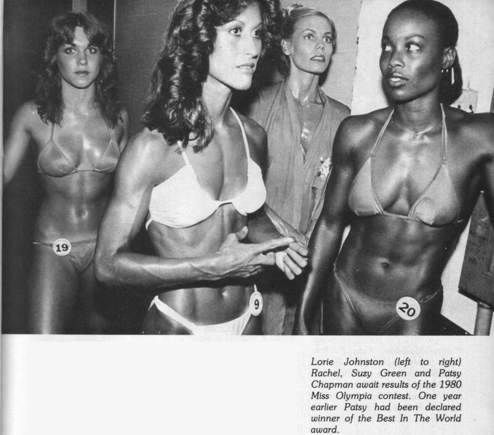 Lorie Johnston, Rachel McLish, Suzy Green, Patsy Chapman