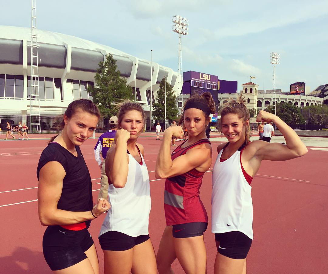 Ariel Voskamp [L], Tori Weeks, Lexi Weeks