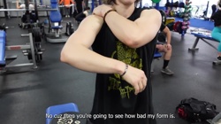 cute girls + heavy bicep curls